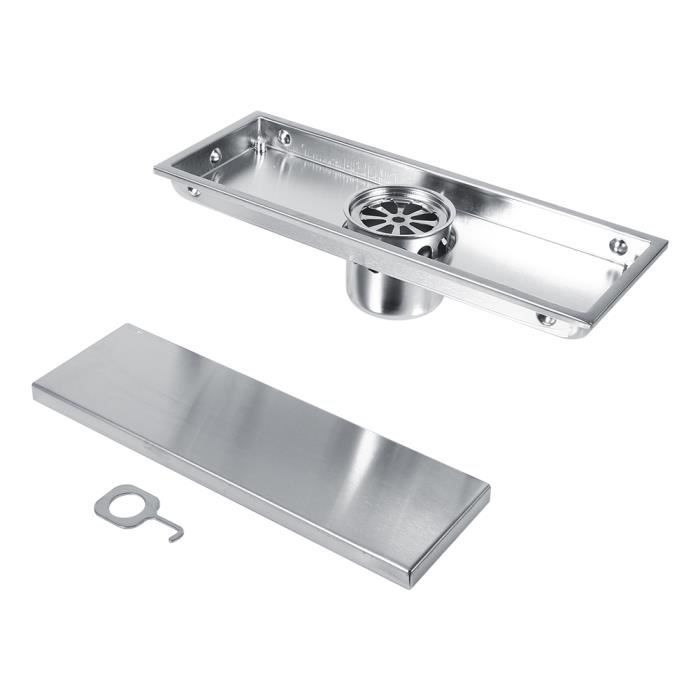 Cikonielf Drain de sol Drains de plancher de douche linéaires en acier ...