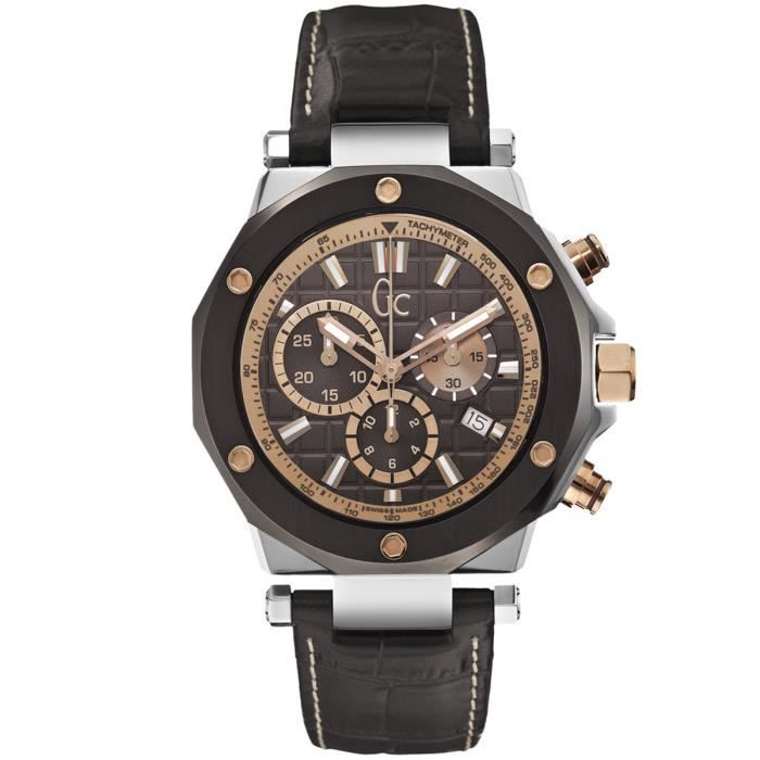 Montre - GC - Cuir - Homme - Quartz - Alphanumérique Cuir, Chic - Achat ...