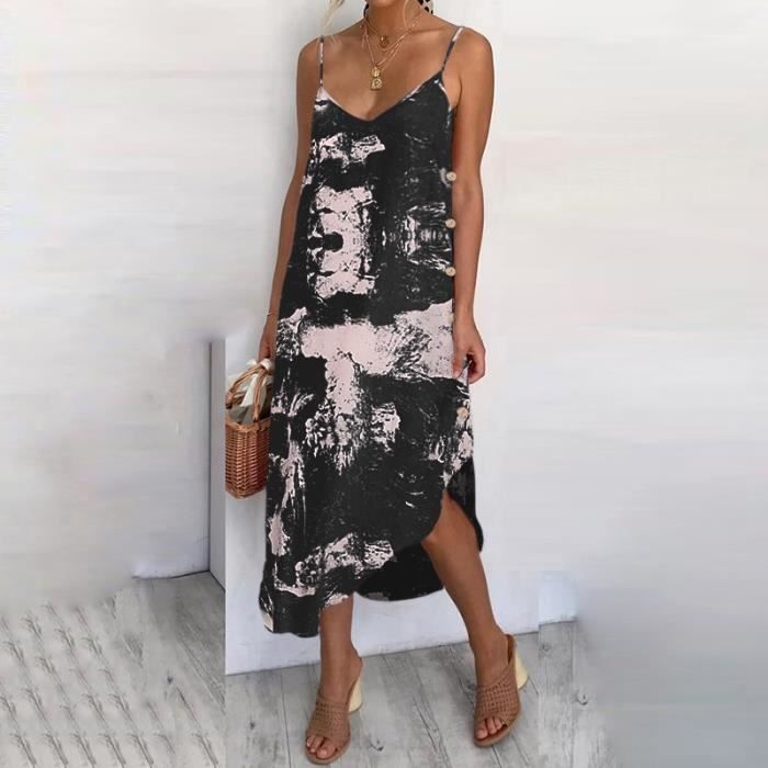 Robe,Robe d'été 2021 Celmia femmes bohème imprimé léopard irrégulière ...