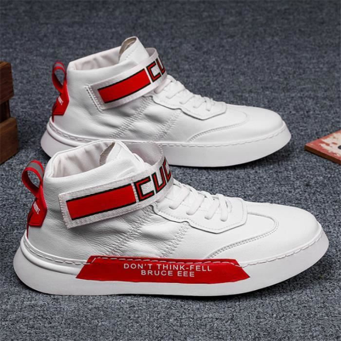 CC™ BASKET Homme -Baskets montantes tendance fashion - rouge Rouge ...