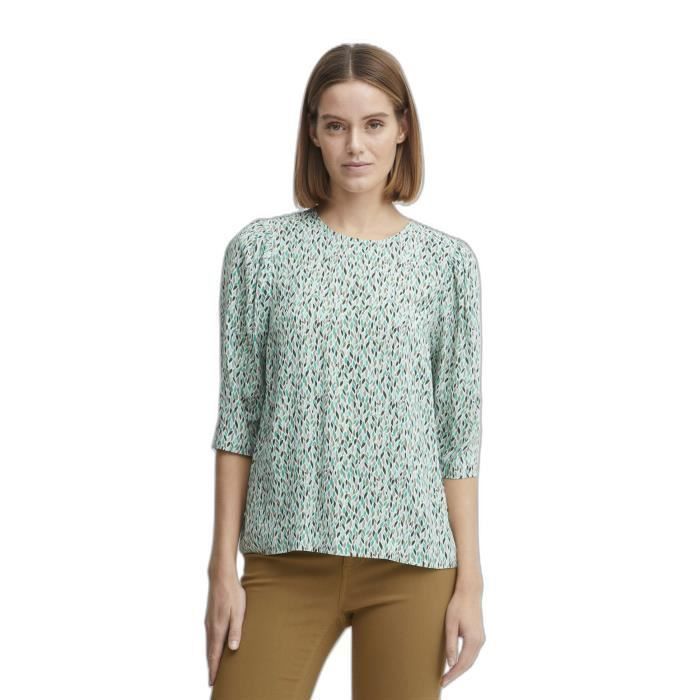 Blouse col rond femme b.young Josa ing green mix Ming green mix ...