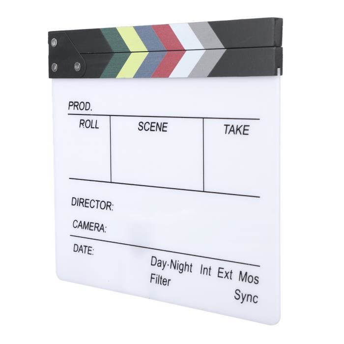 Qiilu Tableau de clap de film Director Simple Holding Movie Clap Board ...