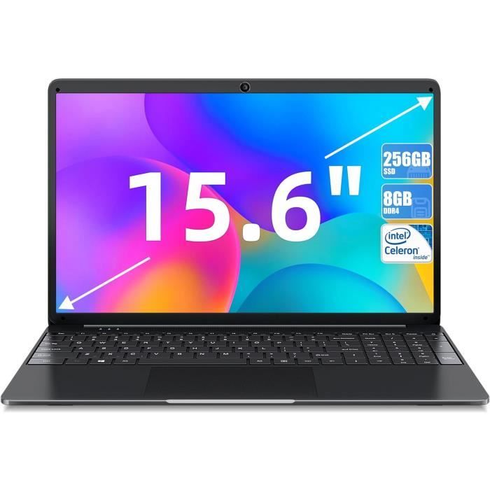 15,6" Ordinateur Portable, 8Go Ram 256Go Ssd, Intel Celeron J4105 Cpu ...