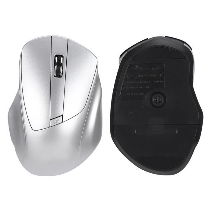 FHE Souris sans fil, souris haut de gamme Silver Plug Ang Play 2.4G, souris pour ordinateur ...