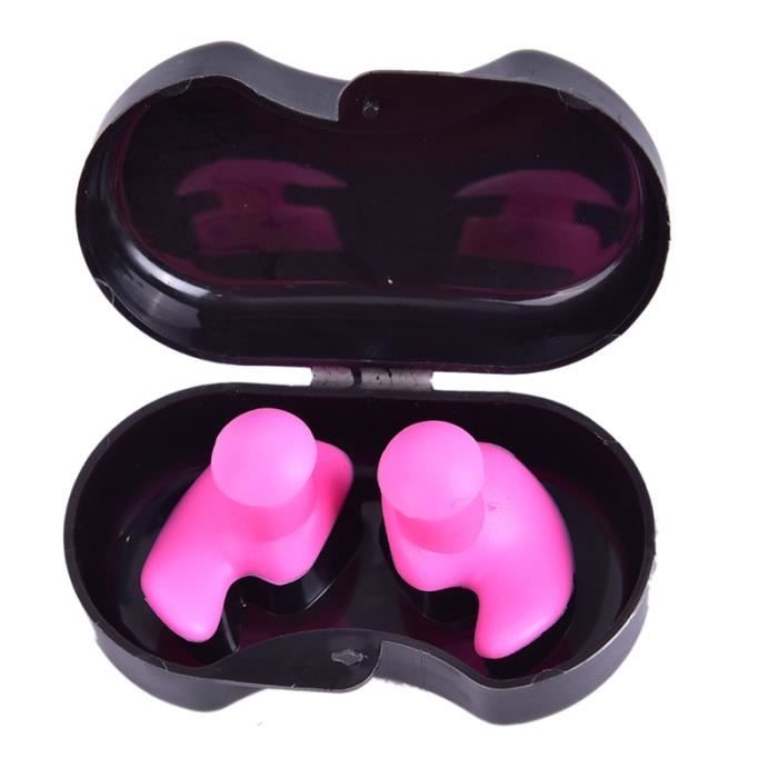 BOUCHONS D'OREILLES,Rose--Bouchons'oreille souples et étanches en ...