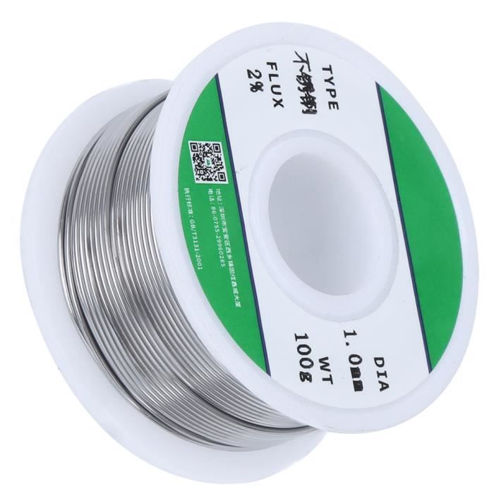 Zerone 0 mm Fil d'Étain de Fer à Souder en Acier Inoxydable Aucune Odeur Piquante Accessoires de ...