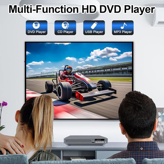 Lecteur DVD Région Libre pour Télévision, Suréchantillonnage 1080P ...