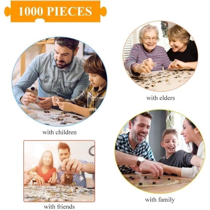 Puzzle 1000 Pièces Pour Adultes Mini Puzzles Éléphants Au Coucher Du ...