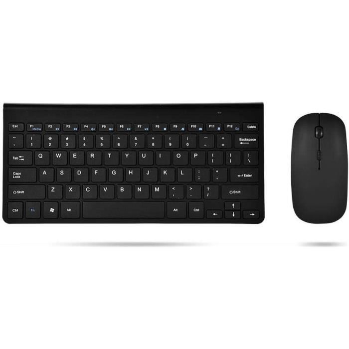 Kit Clavier Et Souris Sans Fil 2,4 Ghz Mince Et Étanche, Souris Clavier ...