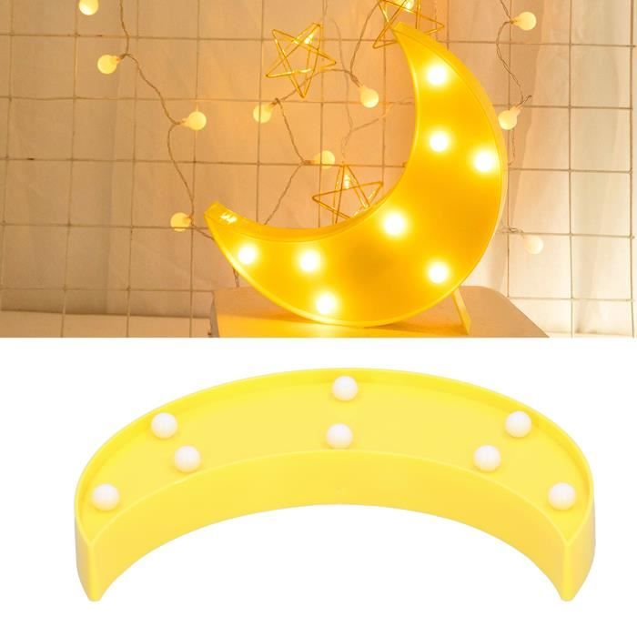 TMISHION Lumière décorative LED en forme de lune lumière 8LED puce ...
