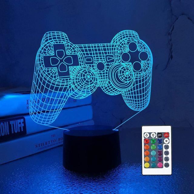 Veilleuse,Rouge foncé-16 Color Crack base--Lampe en néon 3D avec ...