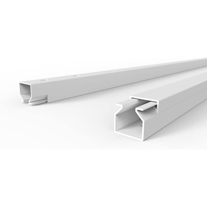 Goulotte De Câble Pro Avec Trou Au Sol, 2 M 12 X 12 Mm - 2 X 1 M, Blanc ...
