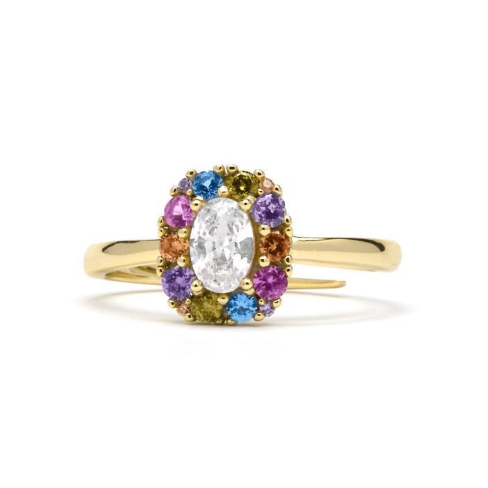 Bague - LUXENTER - Mezay - Argent sterling 925 - Zircone multicolore ...