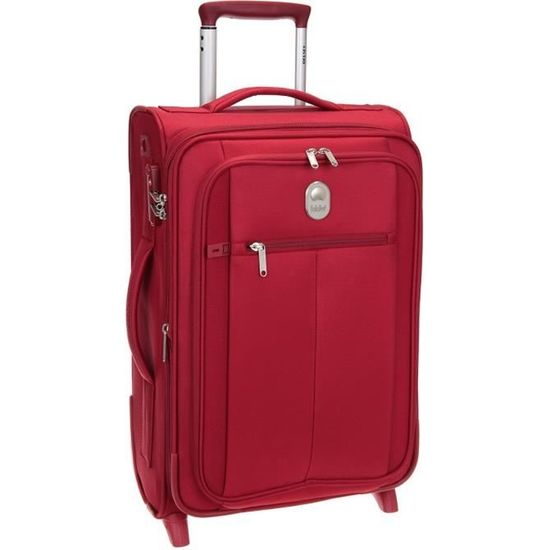 DELSEY Valise Cabine Low Cost Extensible Souple 2 Roues 55cm PIN UP5 Rouge