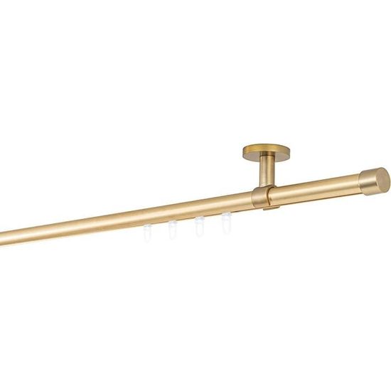 Tringle à rideaux sur mesure - Diamètre intérieur 20 mm - Casquette 1 voie - Support de plafond ...