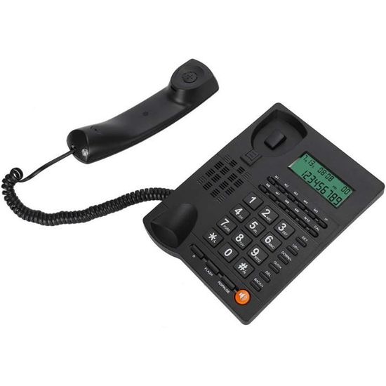 Téléphone Fixe Identification Appelant, Téléphone Filaire Affichage Identification de l'appelant ...