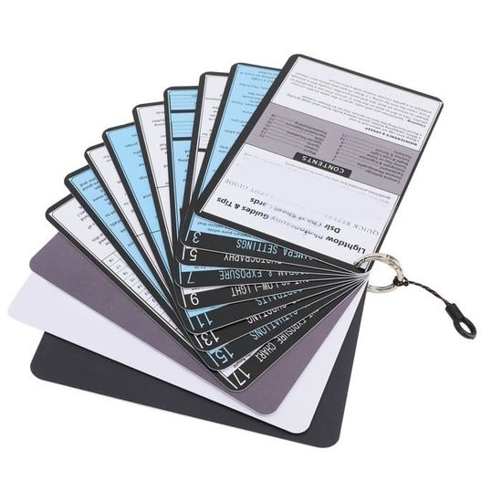 JIE Cartes De Référence Rapide Pour Accessoires D'Appareil Photo Aide ...