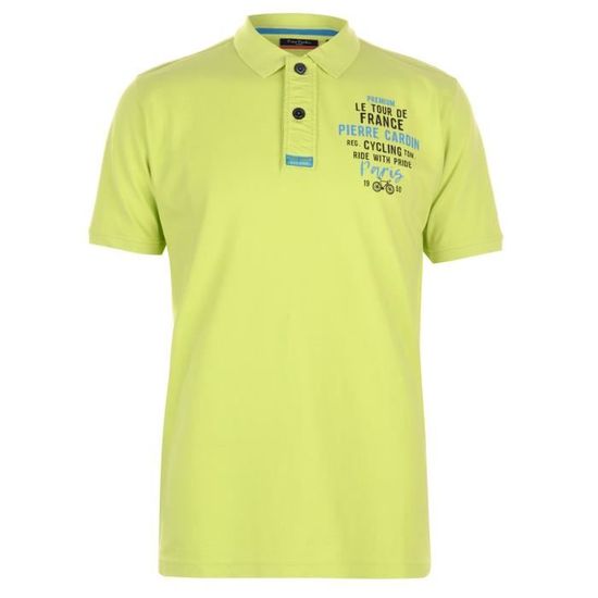 Pierre Cardin Homme Polo T-Shirt Classique Manche Courte Coton Lime ...