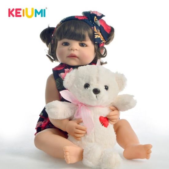 Keiumi – Poupée Bébé Reborn En Silicone De 22 Pouces Pour Filles, Jouet À Anatomie Entièrement ...