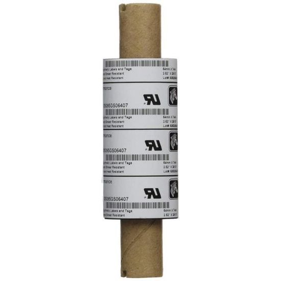 Zebra 05095 gs06407 Ribbon 5095 Resin, 64 mm, 74 m, C de 12,7 mm, Box ...