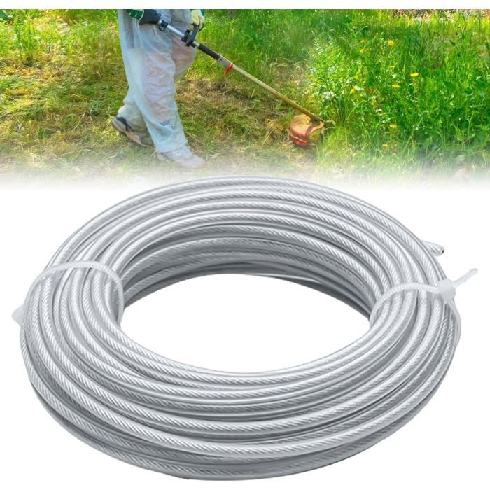 3mm x 50m Cutting Wire Steel Wire Strimmer Wire Steel Wire for Strimmer ...