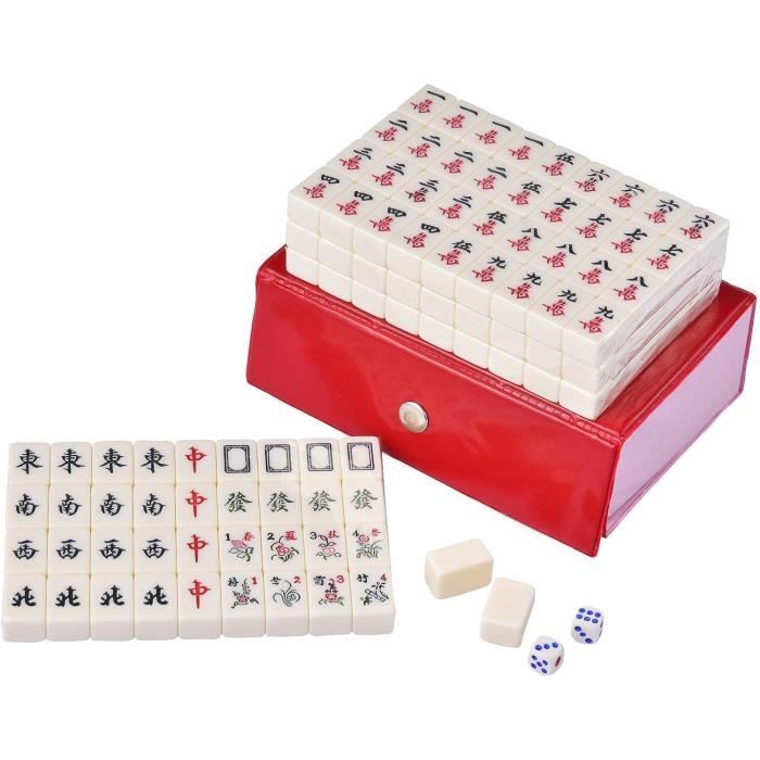 Mahjong Set, Jeu De Mahjong Chinois Traditionnels, Jeu De 144 Pièces De ...