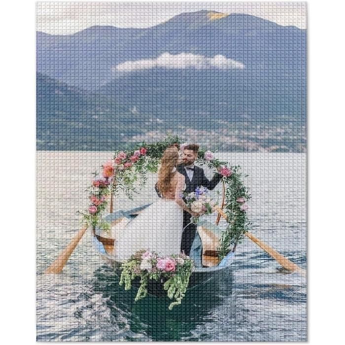 Diamond Painting Personnalisé Photo - 5D Diamant Broderie Photo Diamant ...
