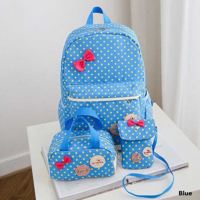 3pcs / set Sacs d'école Polka Dots sac à dos pour les enfants (couleur ...