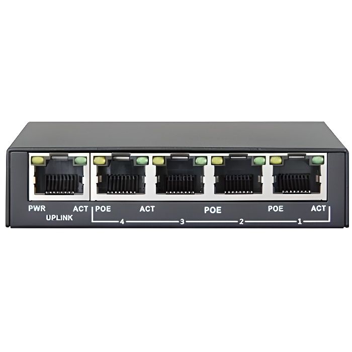 PS504 Mini Switch PoE (Power over Ethernet), 5 Ports (4 ports PoE ...