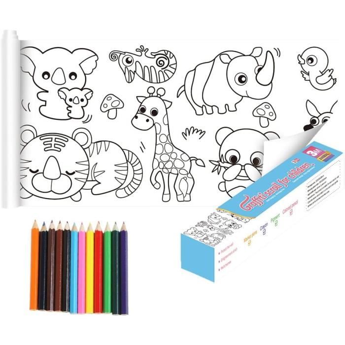 Rouleau De Papier De Coloriage À Coller Avec Crayon Et Photo, Long ...