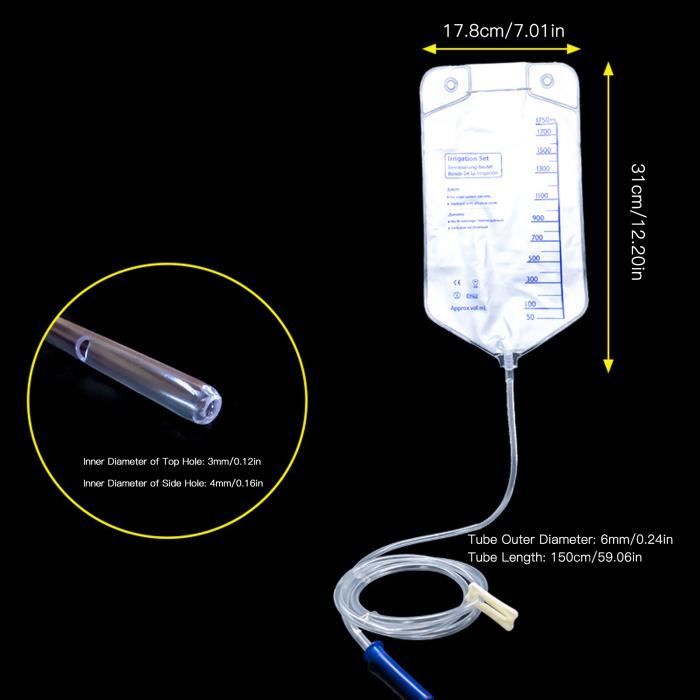 MOO Kit D'Irrigation Du Côlon Kit De Nettoyage D'Irrigation Du Côlon De ...