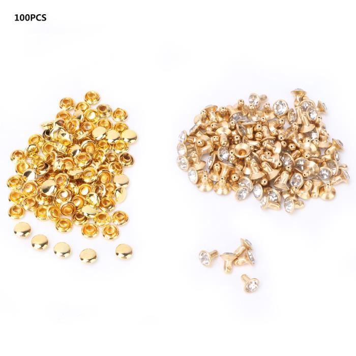 LAN Strass Rivets Cap Stud Rivets Cap Stud Incrustation De Cristal En ...