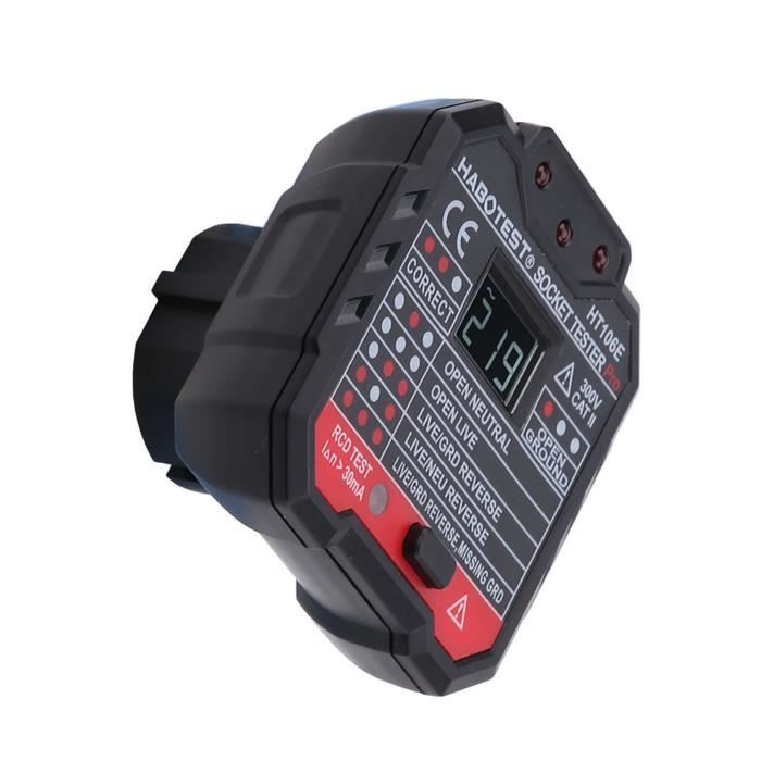 Testeur de prise électrique Testeur de prise électrique multifonction ...