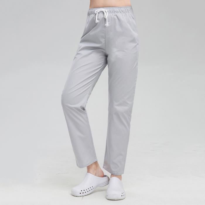 Pantalon médical élastique cordon de serrage - KJEHOME - Uniforme d ...
