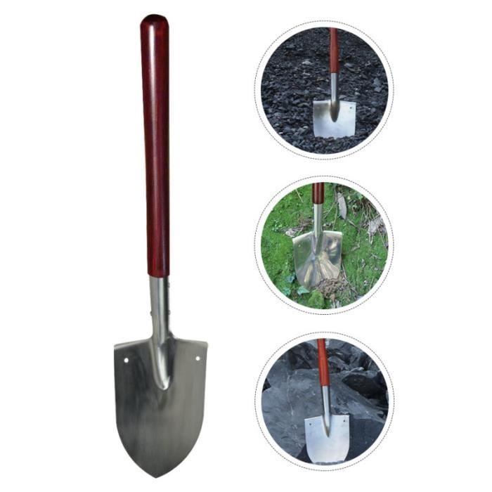 1Pc en acier inoxydable pelle extérieure en plein air pelles de camping ...