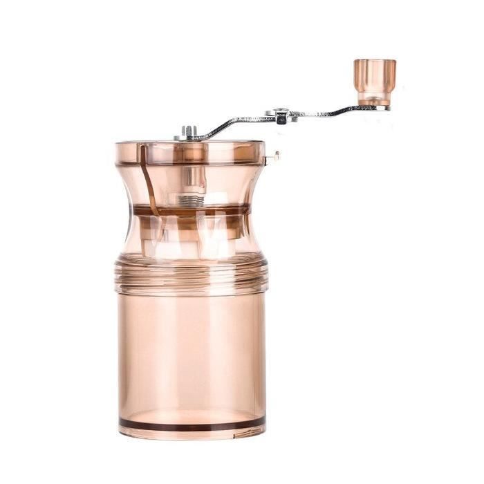 Brun Broyeur à main mini-broyeur à main cafetière manuelle portable ...