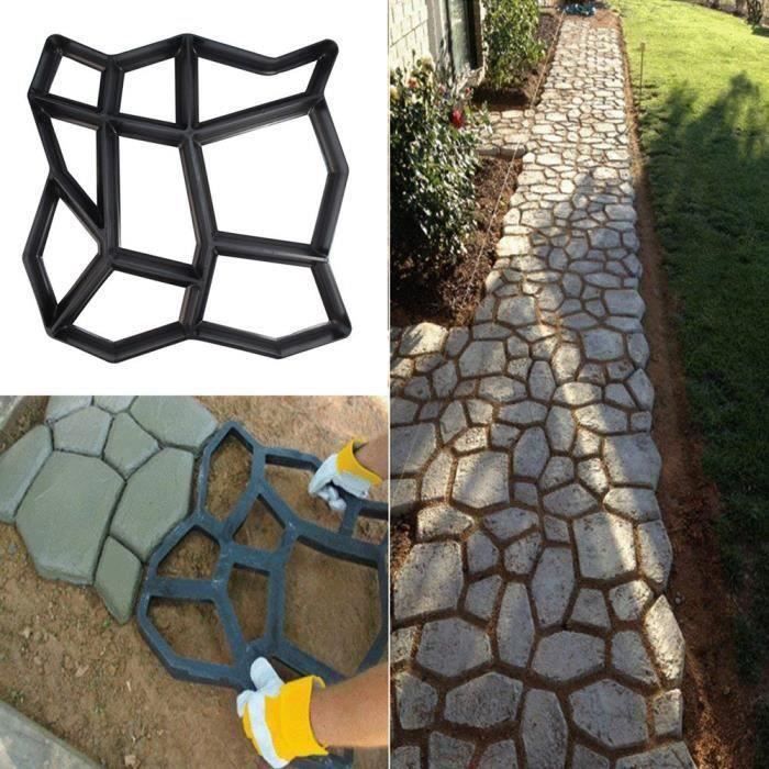 DIY Moule Pavé de pavage Patio Dalles de béton Chemin de jardin pour ...