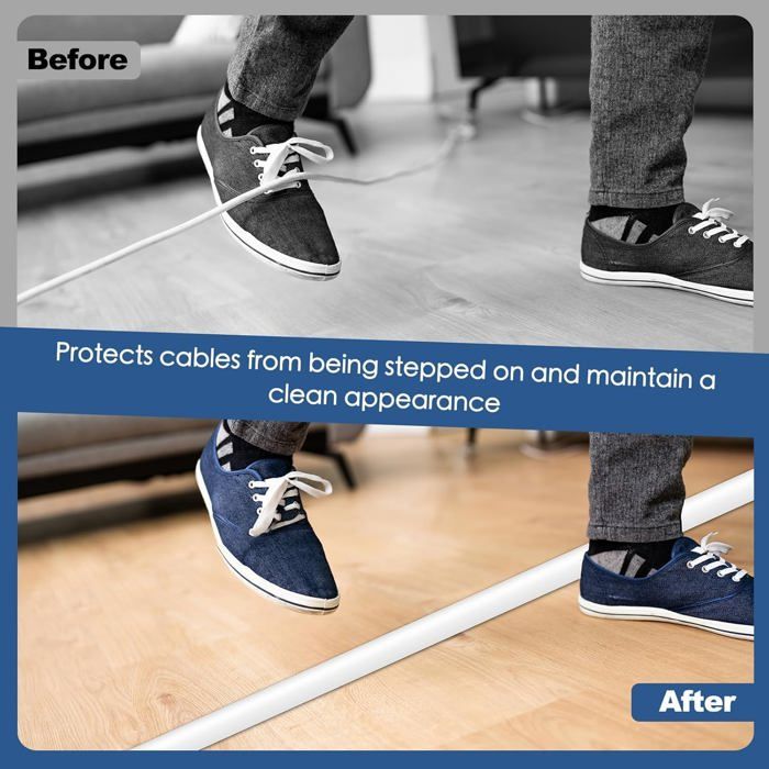 GUOYOU 2 M Goulotte Passe Cable Cache Cable Mini Goulottes De Câbles ...