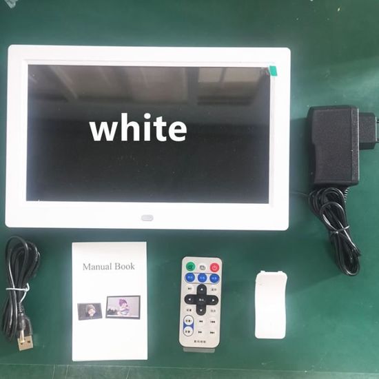 WHITE 8 inch-Cadre Photo Numérique avec Écran de , Rétro-Éclairage LED ...