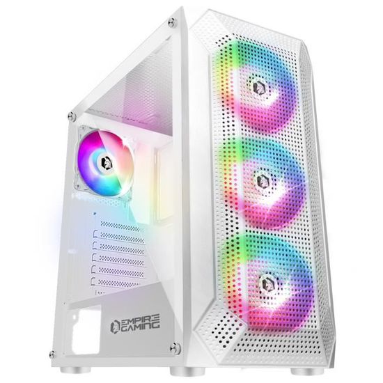 EMPIRE GAMING - Boitier PC Gamer Ruby - ARGB Moyenne Tour ATX, mATX et ...