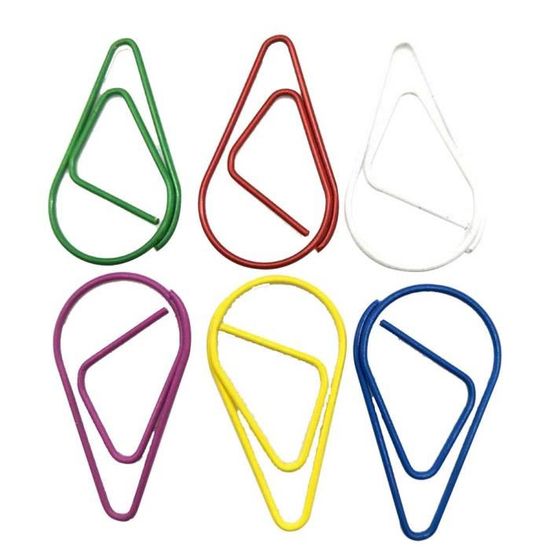 XM983-50pcs Trombone en Métal Série de Forme de Goutte d'eau Coloré ...