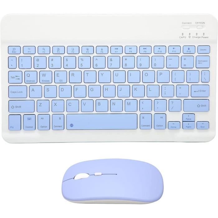 Ensemble Clavier et Souris sans Fil, Clavier Ultra Fin de 10 Pouces ...