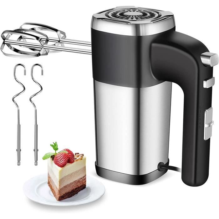 Batteur électrique cuisine 500W, Batteur à main avec 2 Fouets et 2 ...