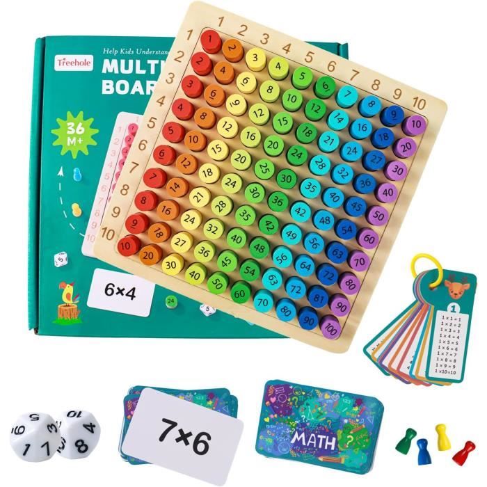 Table de Multiplication en Bois, Tableau de Multiplication,Jeu d ...
