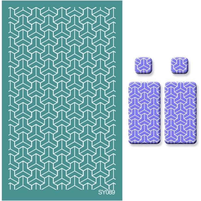 18 Styles De Pochoirs De Sérigraphie For Argile Polymère, Kit De ...