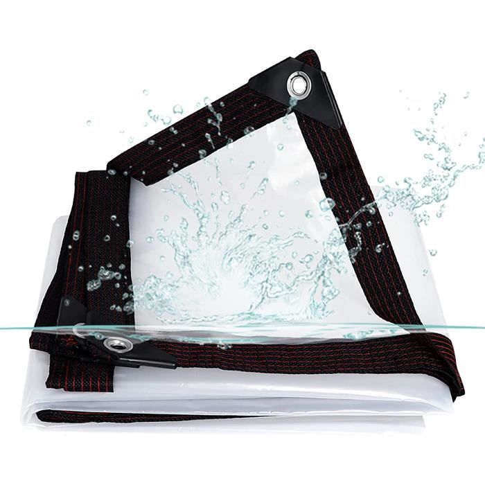 LIWI-Bâche de Protection Transparente 3x4m, Bache Impermeable Exterieur ...