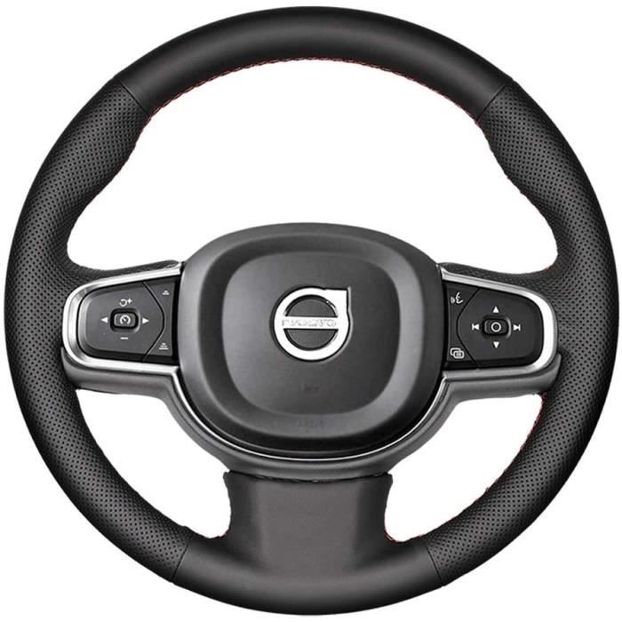 COUVRE-VOLANT Volvo S90 XC40 Noir Effet Cuir C19 Volvo XC60 XC90 V60 V90 Intérieur Automobile ...