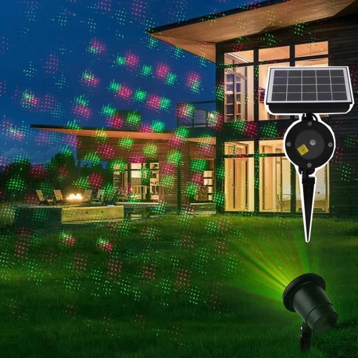 Projecteur Laser solaire LED rouge et vert, lumière d'extérieur, étoile ...