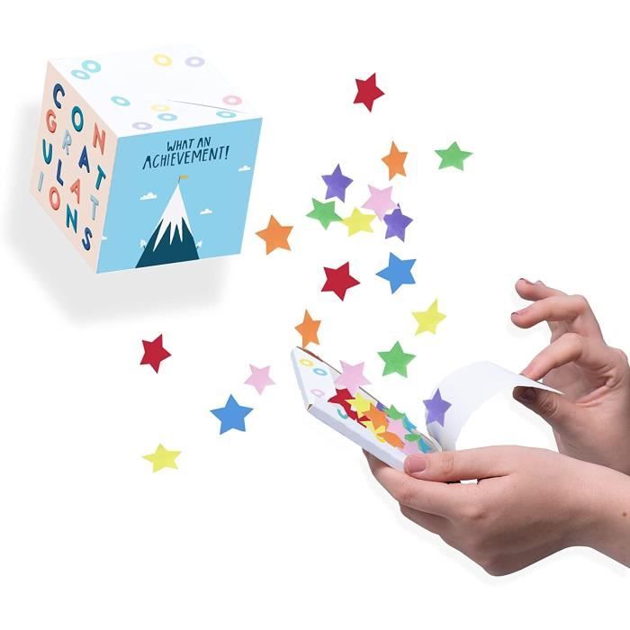 Bomb Congratulations Cube Carte de félicitations 3D avec confettis ...