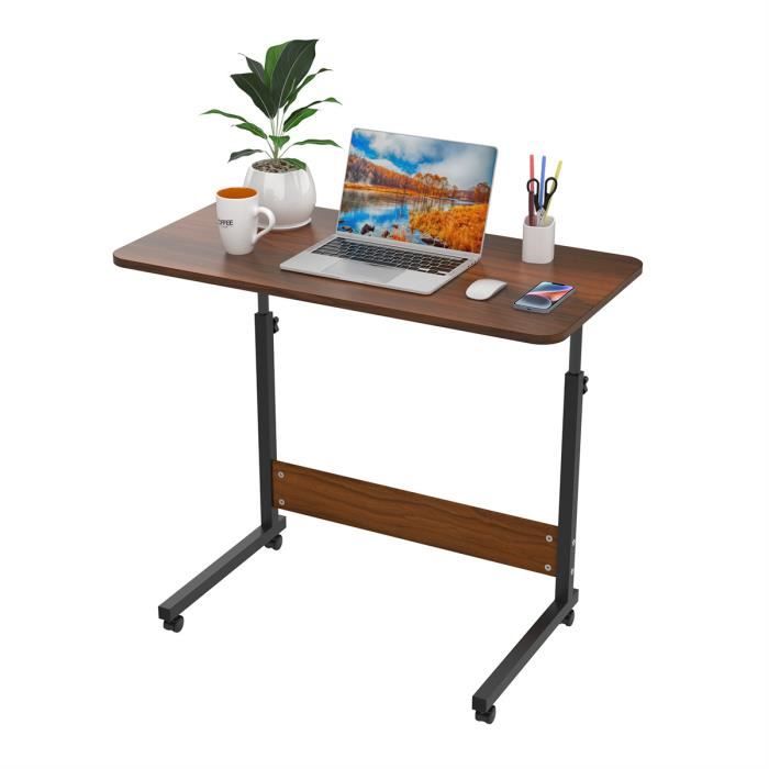 DHHOZAMZ Bureau Table Informatique Table d'appoint avec 4 roulettes ...